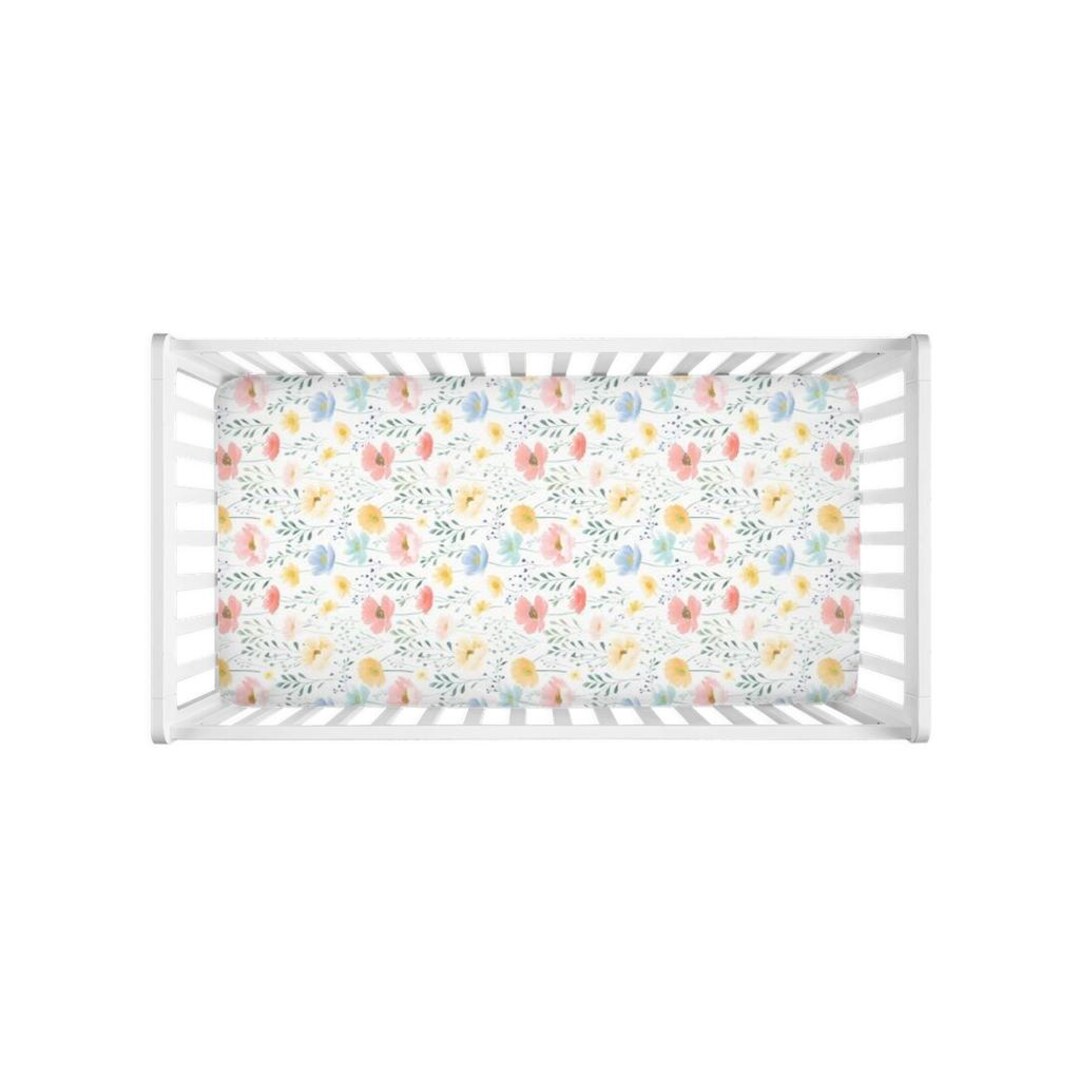 Pastel Floral Crib Sheets - Etsy