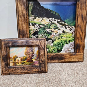 Large Solid Oak Wood Aged Reclaimed Chunky Photo Frame L Vintage Style ...