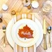 Faux Leather Maple Leaf Place Card, Thanksgiving Place Tag, Fall ...