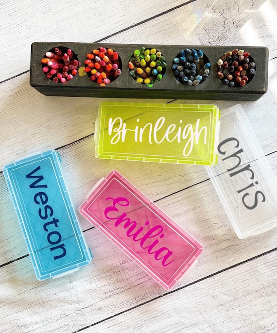 Personalized Pencil and Pen Box Back to School Marker Box - Etsy