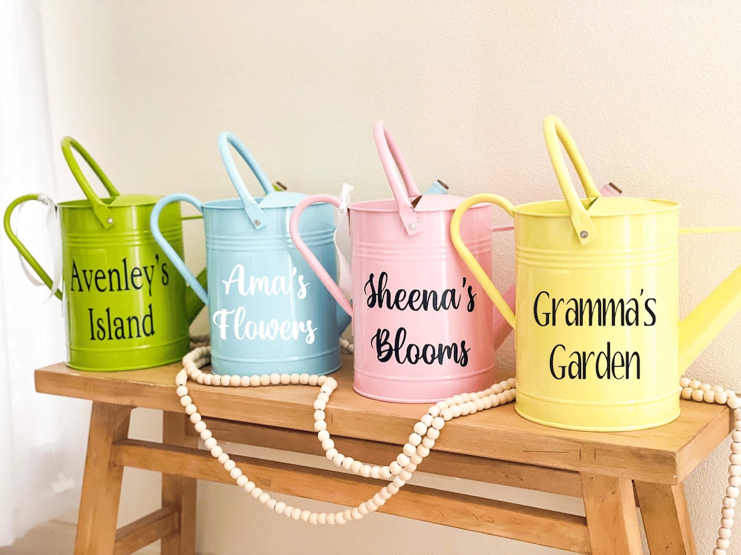 Personalized Pastel Watering Can, Garden Gift, Grandparent Garden ...