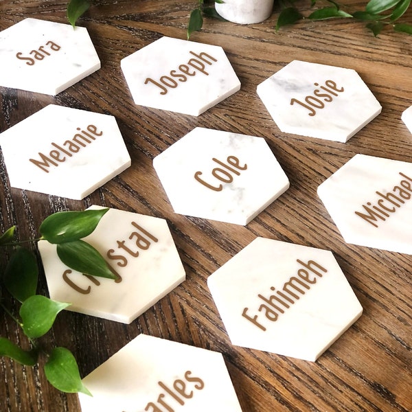 Marble Name Cards - Etsy
