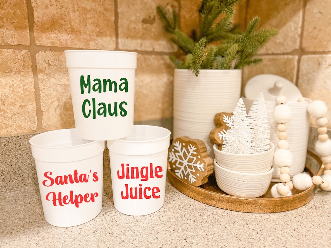 Custom Holiday Party Drink Cup, Personalized Christmas Cups, Xmas Cups ...