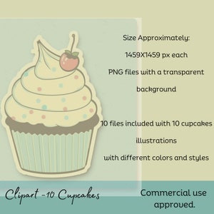 Commercial Use Approved, Clipart, Cupcake, Cartoon, Style, Commercial ...