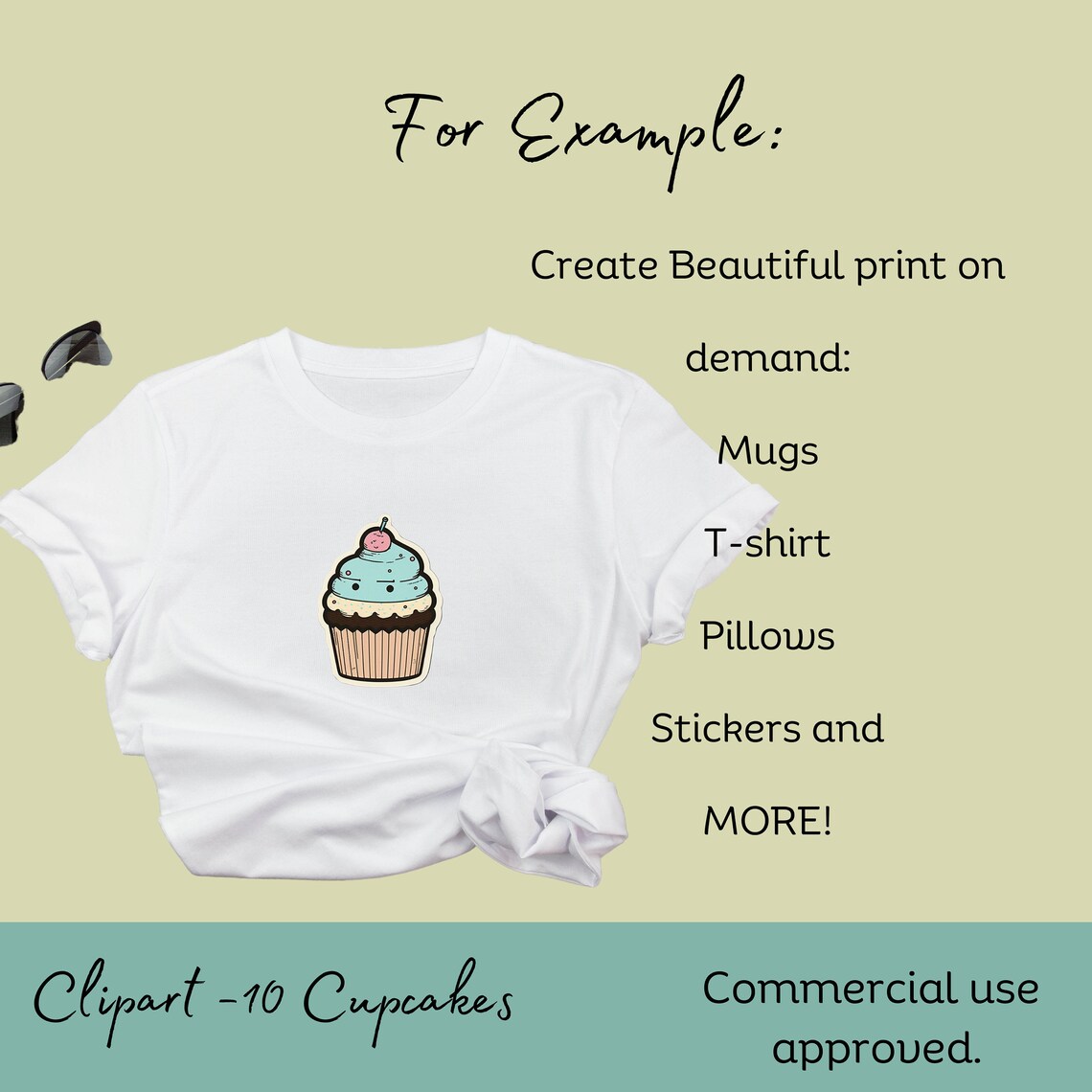 Commercial Use Approved, Clipart, Cupcake, Cartoon, Style, Commercial ...