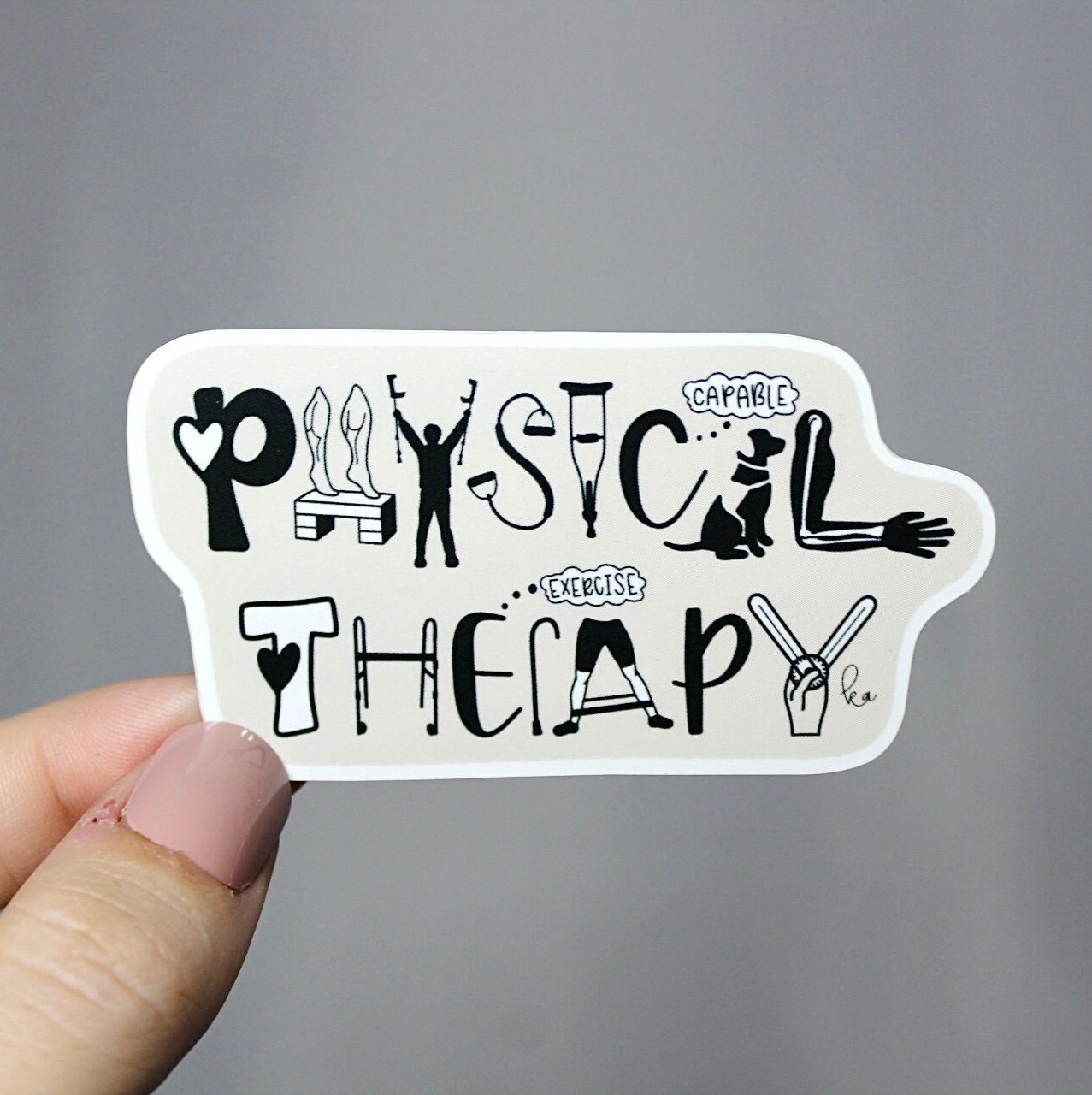 Physical Therapy PT Waterproof Vinyl Sticker - Etsy