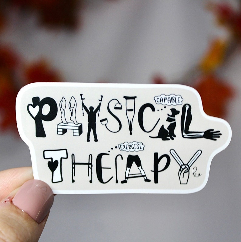 Physical Therapy PT Waterproof Vinyl Sticker | Etsy
