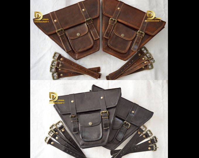 Cafe Racer Leather Motorcycle Bag Side Panniers Leather - Etsy