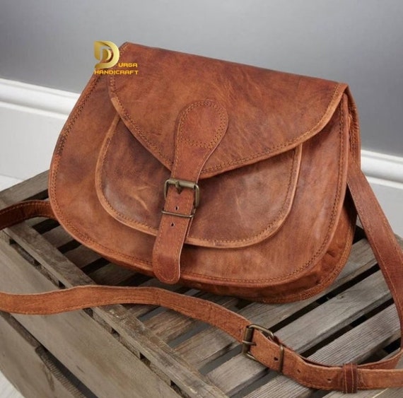 Women's Leather Crossbody Shoulder Sling Bag Handmade | Etsy