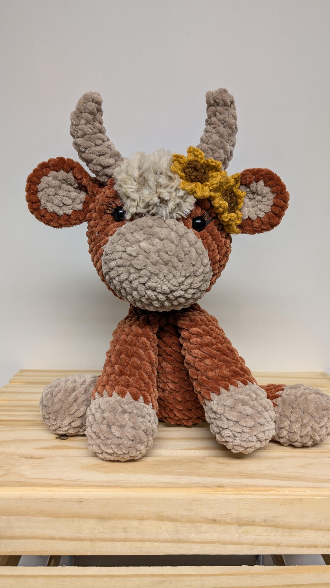 Sunflower Hannah the Highland Cow Plush Animal - Etsy