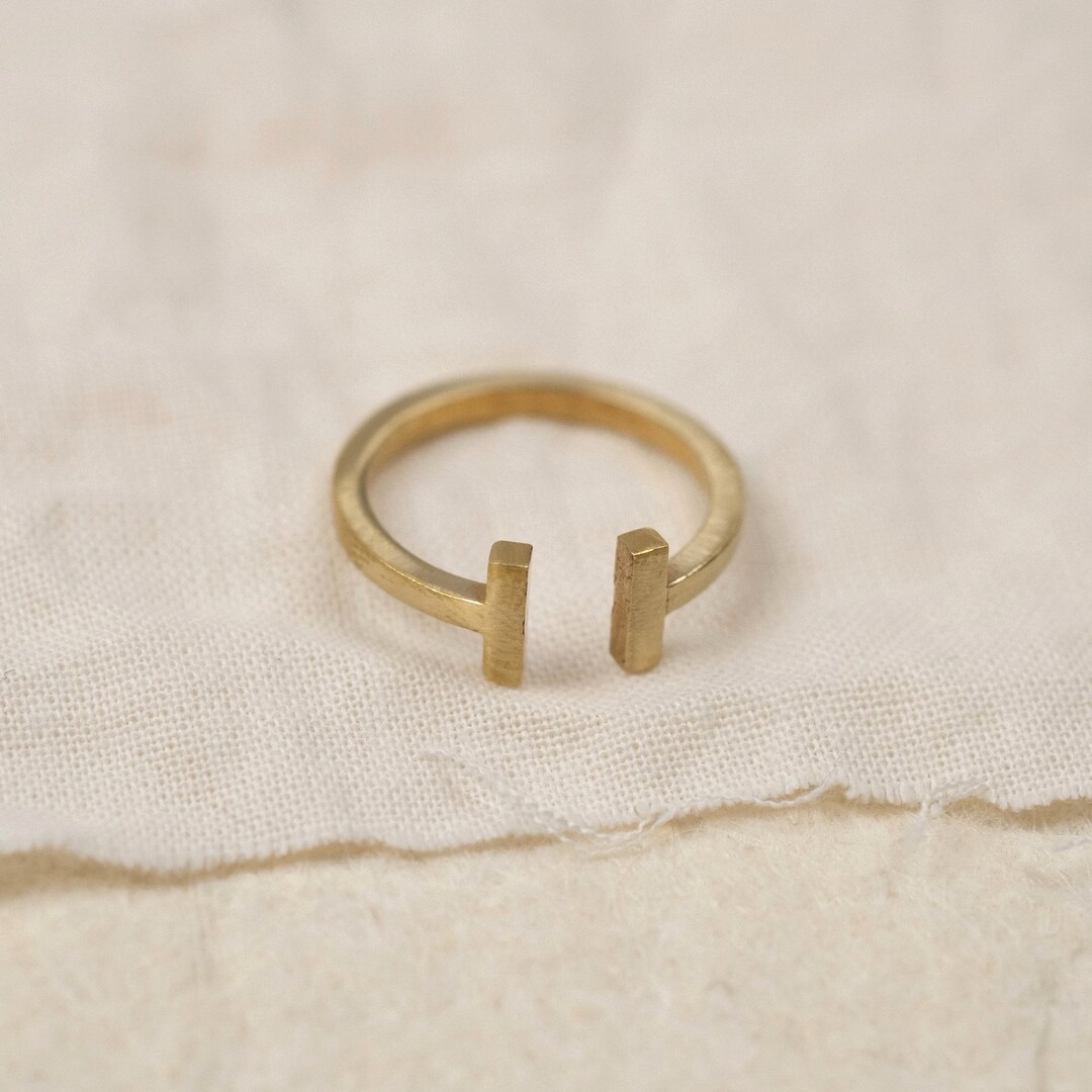 Ring, Minimalist, Jewelry, Filigree, Geometric, Gold, Brass, Design, Boho, Chic, Dainty, Gift ...