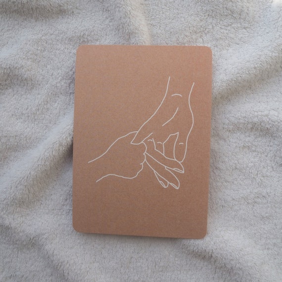 Greeting Cards Just Because Cards Natural Paper Hand in Hand A6 ...