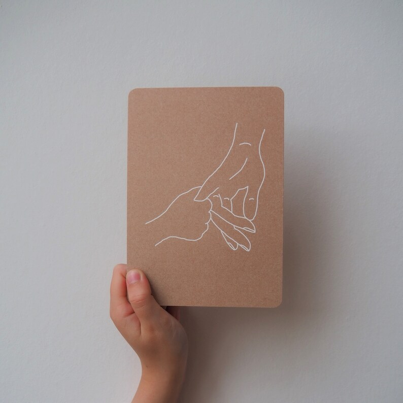 Greeting Cards Just Because Cards Natural Paper Hand in Hand A6 ...