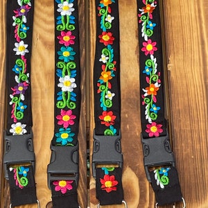 Floral Embroidered Lanyard - Etsy