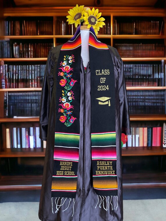 Mexican Serape Stoles Authentic Mexican Graduation Stole Class Of 2025 ...