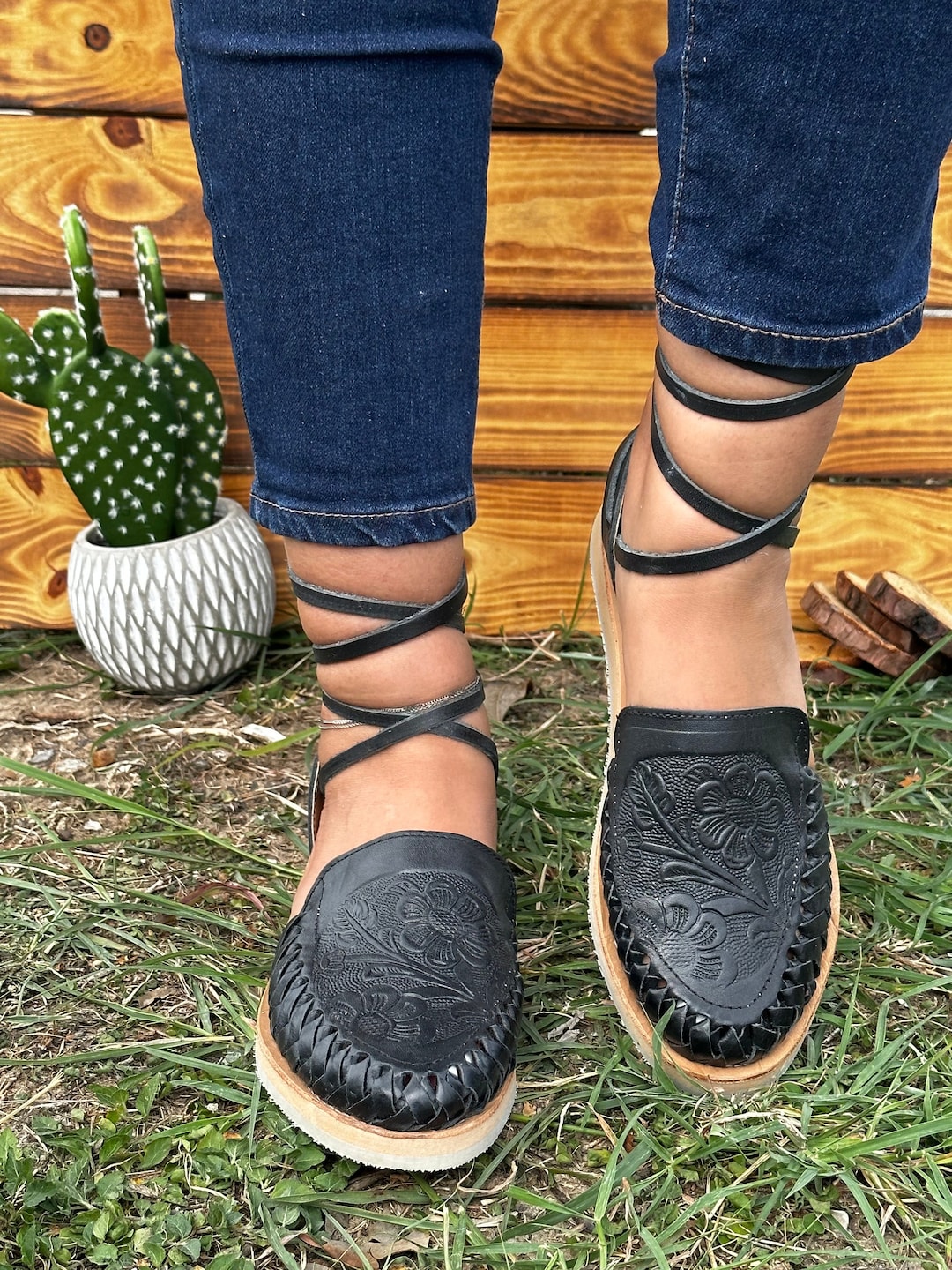 Handmade Mexican Huarache/leather Huarache - Etsy