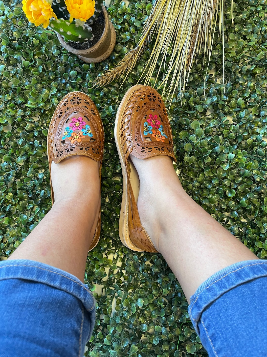 Handmade Mexican Huarache/leather Huarache - Etsy