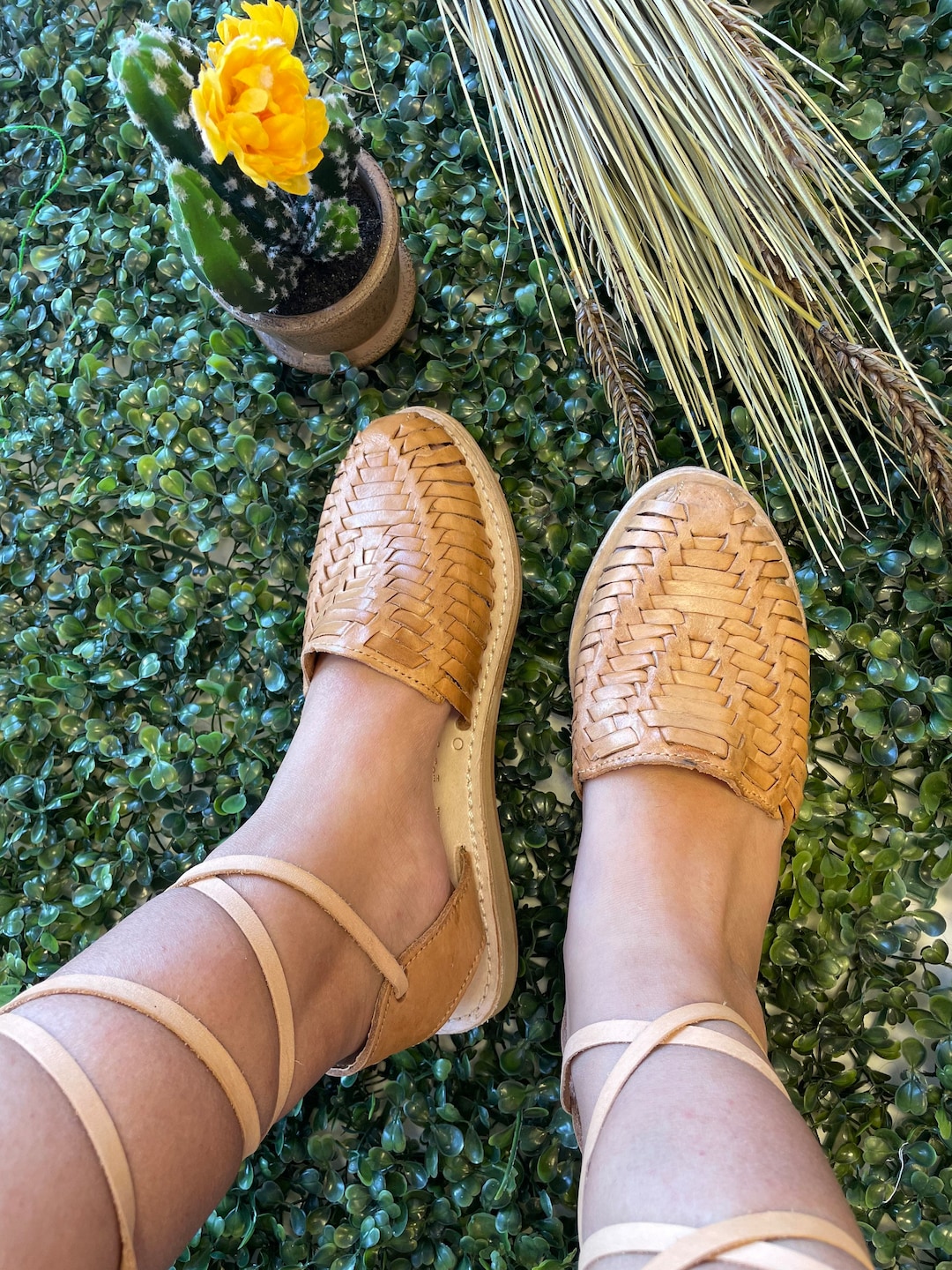 Lace-up Mexican Handmade Huarache/leather Huarache - Etsy