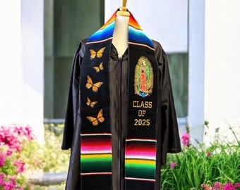 Monarch Butterfly Sarape Graduation Stole Class/personalized Stole - Etsy
