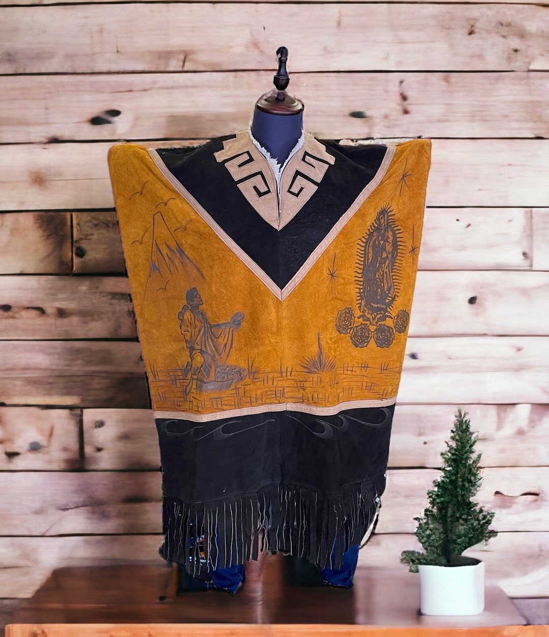 Mexican Leather Gaban Poncho - Etsy