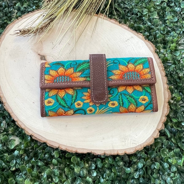 Embroidered Wallet - Etsy