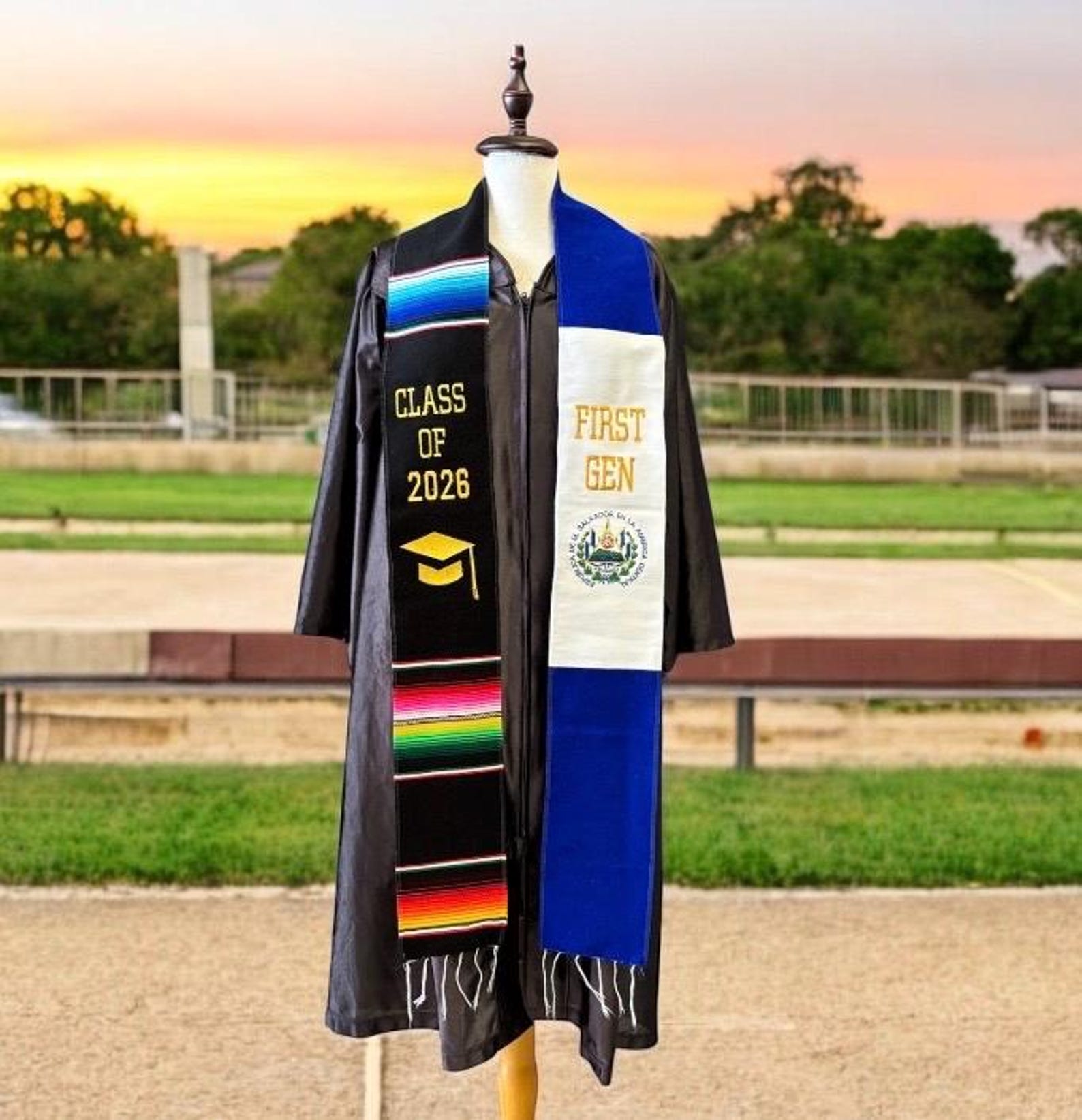 El Salvador First Gen/graduation Stole - Etsy