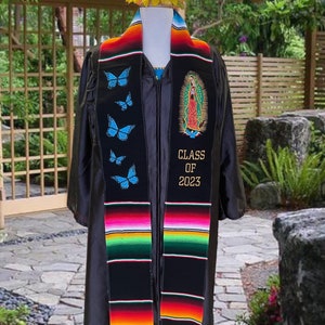 Butterfly Sarape Graduation Stole, Personalized Stole - Etsy