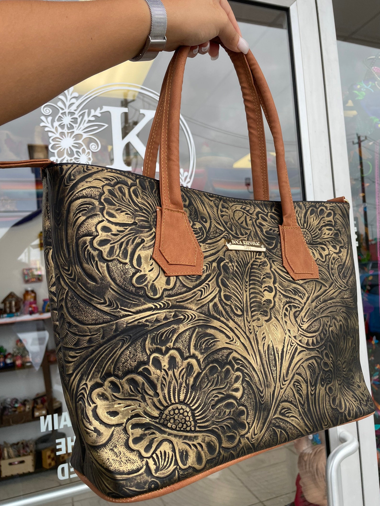 Mexican Tooled Design Leather Purse - Etsy