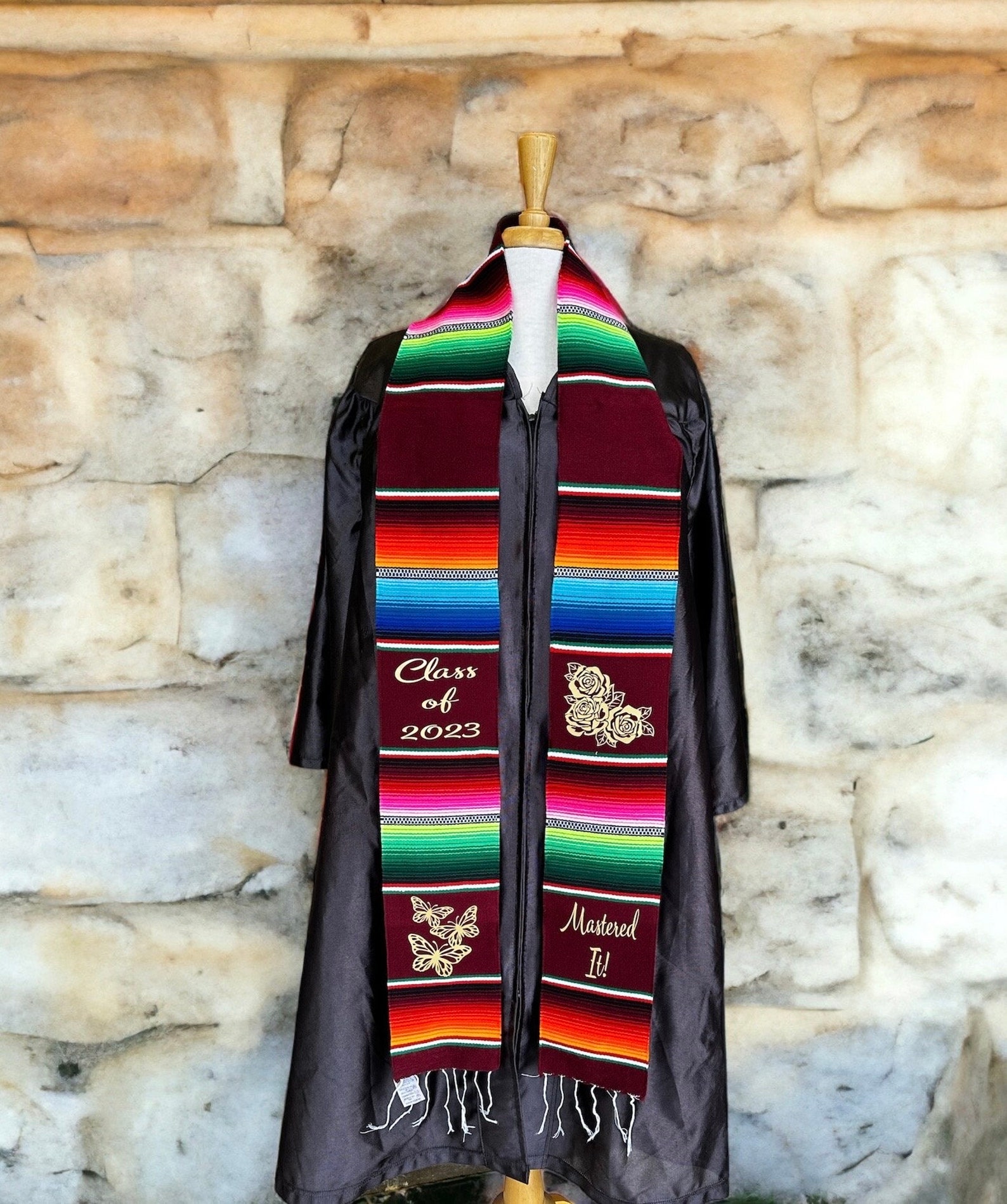 Custom Mexican Sarape Graduation Stole, Personalized Stole - Etsy