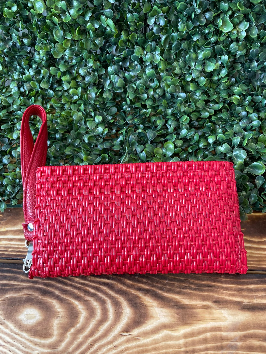 Hand Woven Recycled Plastic Wallet/wristlet - Etsy