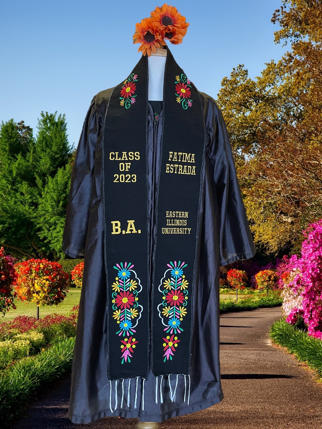 Mexican Floral Sarape Graduation Stole - Etsy