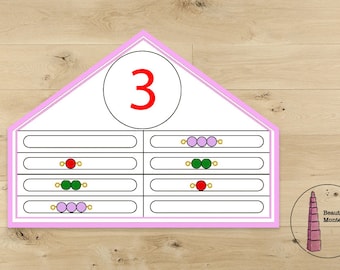 Montessori Bead Houses. Primary Math Work. Preschool Math Activity ...