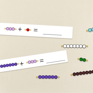 Montessori Bead Bar Addition Worksheet. Montessori Primary Math Work ...
