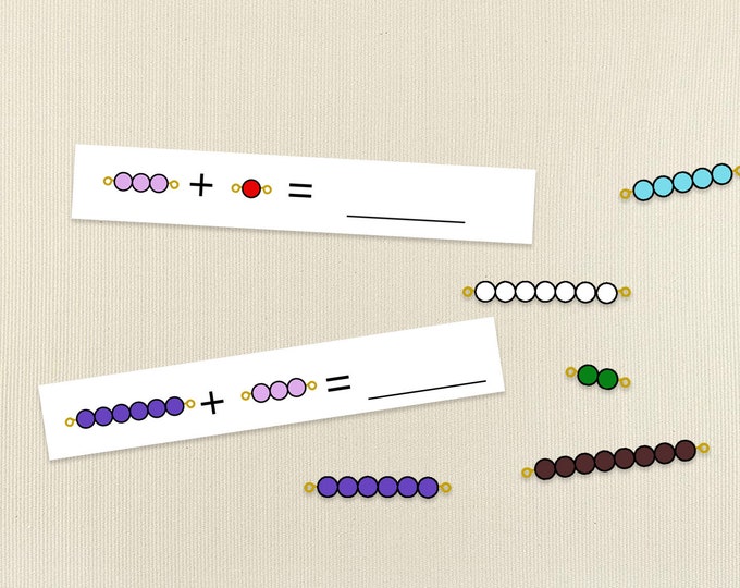 Montessori Bead Bar Addition Worksheet. Montessori Primary Math Work ...