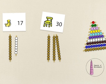 Montessori Bead Houses. Primary Math Work. Preschool Math Activity ...