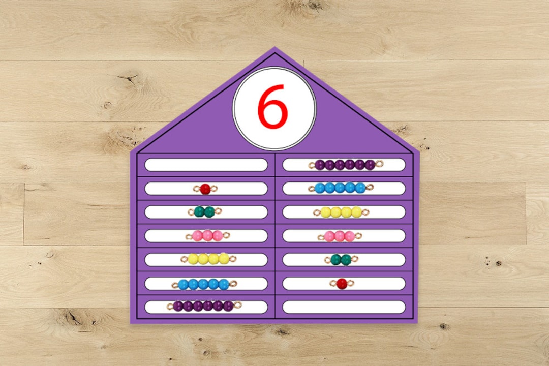 Montessori Bead Houses. Primary Math Work. Preschool Math Activity ...