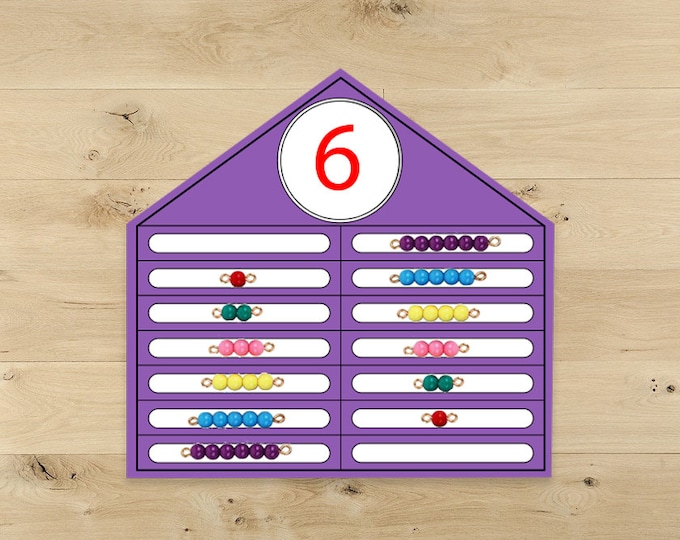 Montessori Bead Bar Addition Worksheet. Montessori Primary Math Work ...