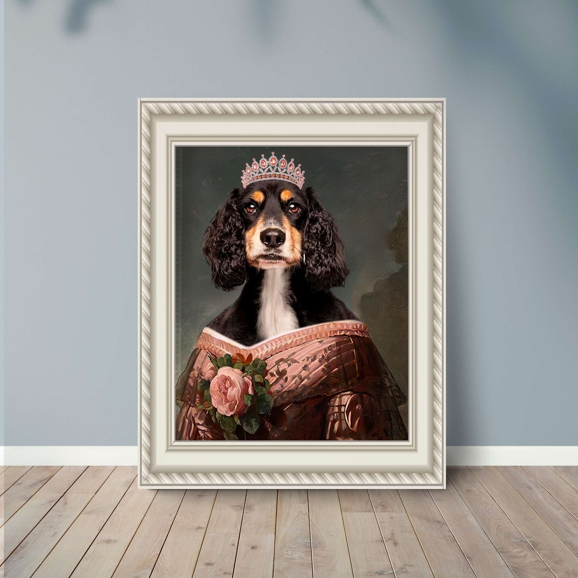 Custom Princess Dog Portrait, Custom Queen Pet Portrait, Custom Royal ...