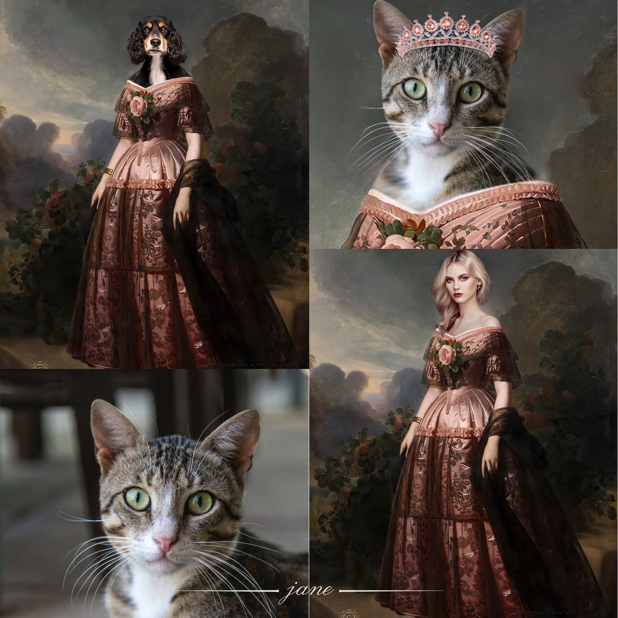 Custom Princess Dog Portrait, Custom Queen Pet Portrait, Custom Royal ...