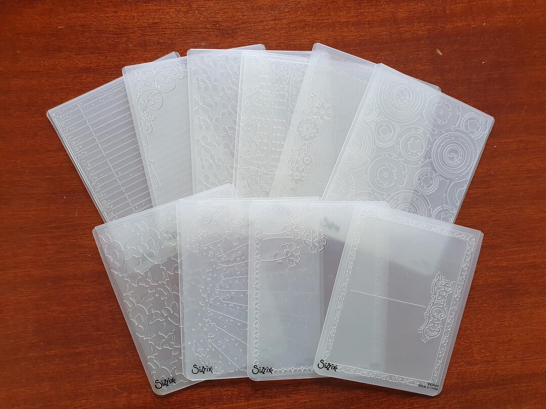Sizzix Embossing Folders Set of 10 - Etsy UK