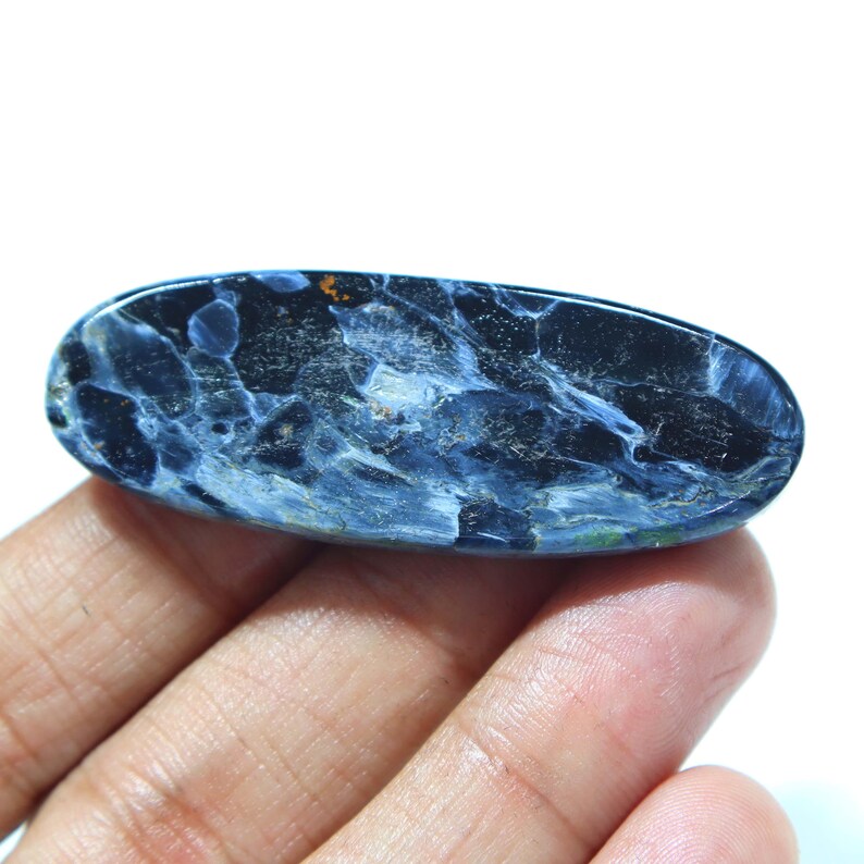 73 Cts Natural Blue Fire Pietersite Cabochon Gemstone Oval Shape Size ...