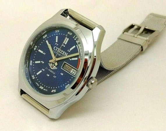 Rare Citizen Automatic Day Date Blue Color Dial Mens … - Gem