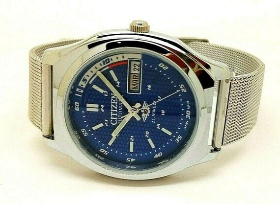 Rare Citizen Automatic Day Date Blue Color Dial Mens … - Gem
