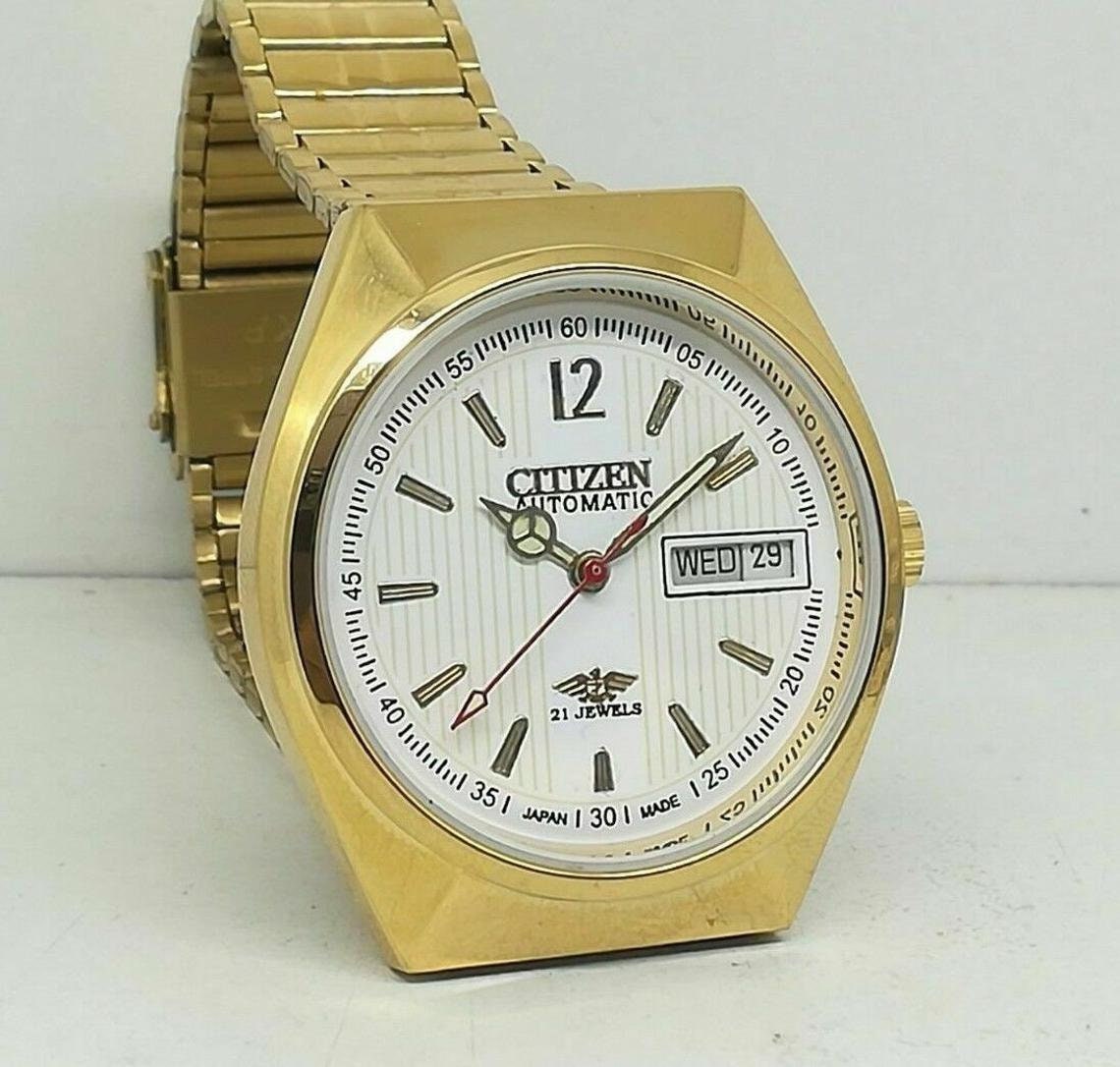 Rare Citizen Automatic Day Date White Color Dial Mens Wrist - Etsy