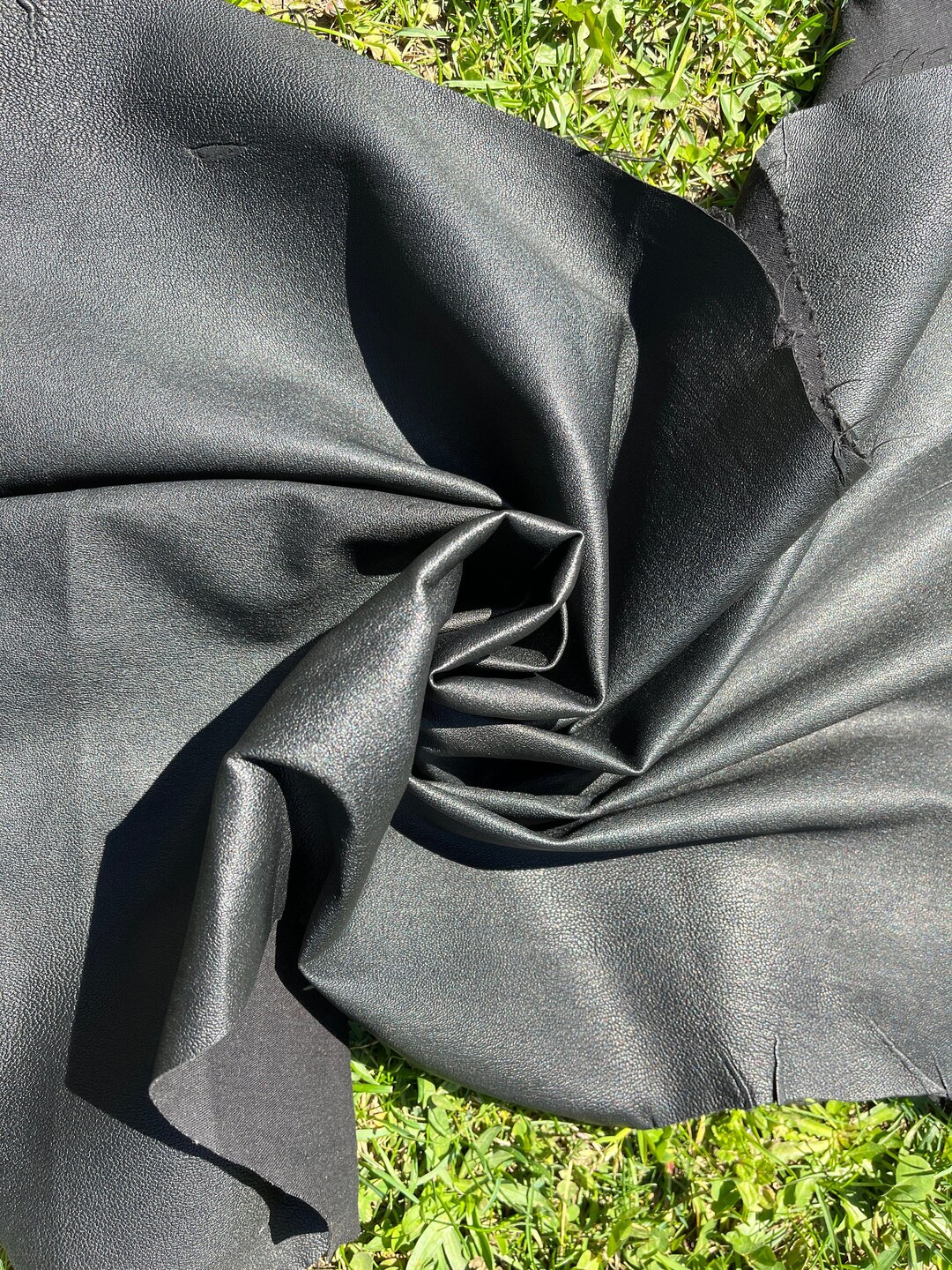 Lined Black Leather Skin, Real Genuine Black Skin, DIY Leather, Leather ...