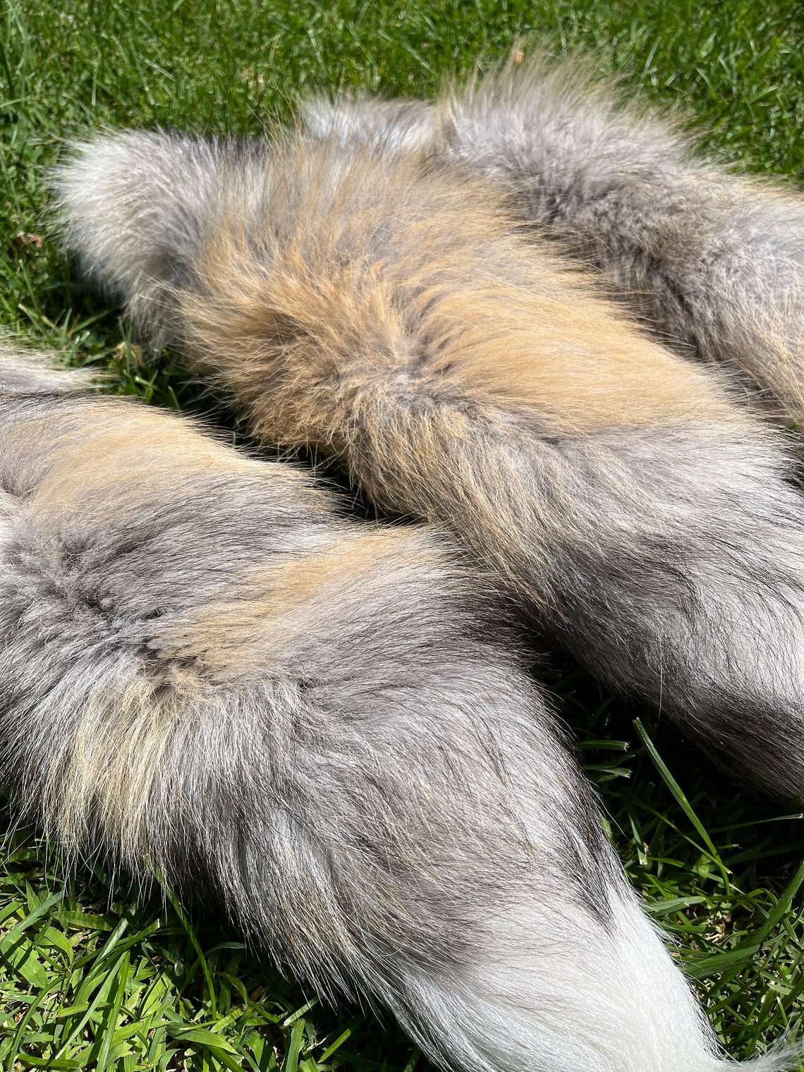 NATURAL COLOR FOXTAIL White Fur Costume Tails Fox Fur - Etsy