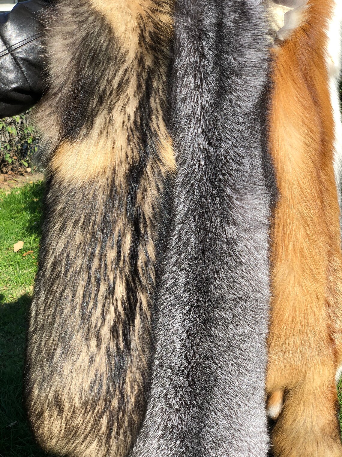 GENUINE WILD ANIMAL Pelt High Quality 1st Class Red Silver White Fox ...