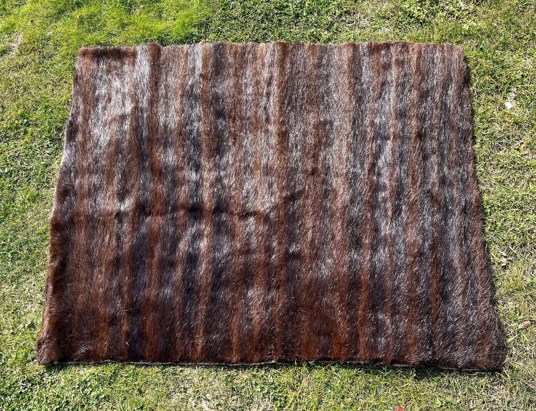 Natural Color Mink Fur, XXL Size Animal Fur, Brown Mink Fur, Luxury ...