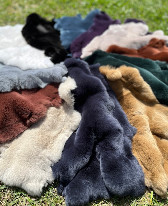 12 Different Color Rabbit Fur Genuine Fur Real Rabbit - Etsy