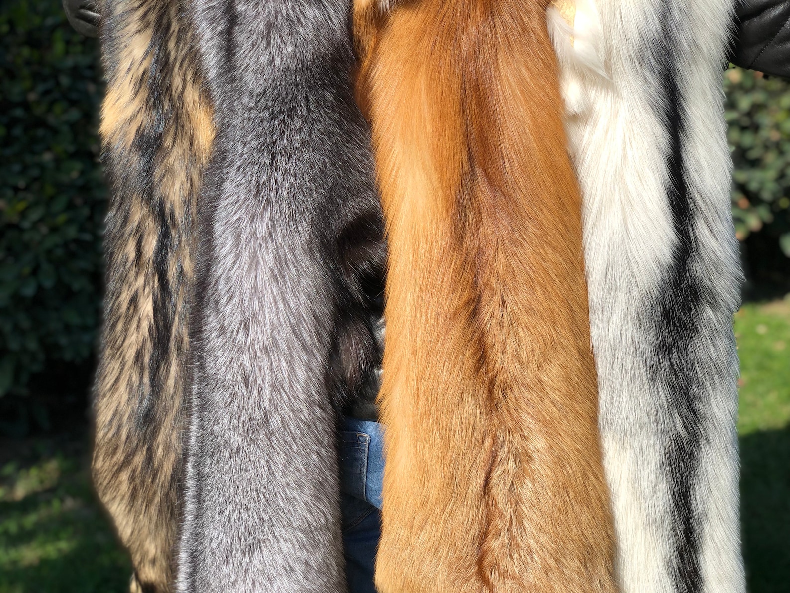 GENUINE WILD ANIMAL Pelt High Quality 1st Class Red Silver White Fox ...